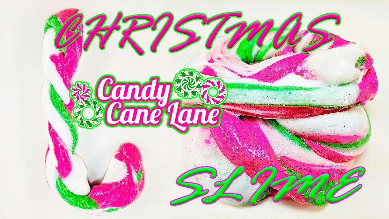 DIY: Christmas Candy Cane Scented Fluffy Slime! And Crunchy Fluffy ...