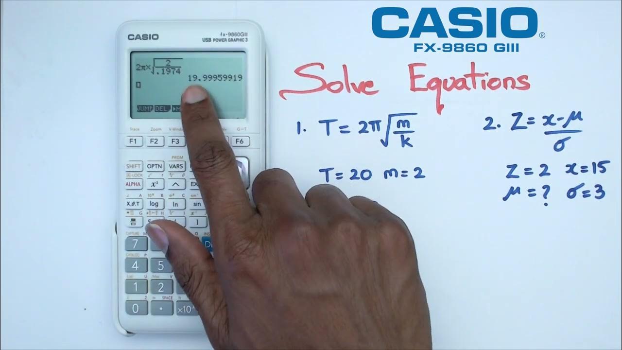 How to Solve Equations in Solver Mode on the Casio FX-9860 GIII Graphics Calculator - YouTube