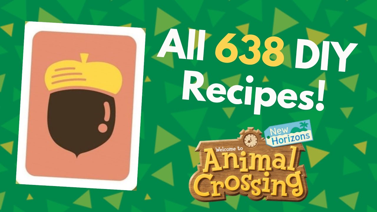 All 638 DIY Recipes of Animal Crossing: New Horizons! - YouTube