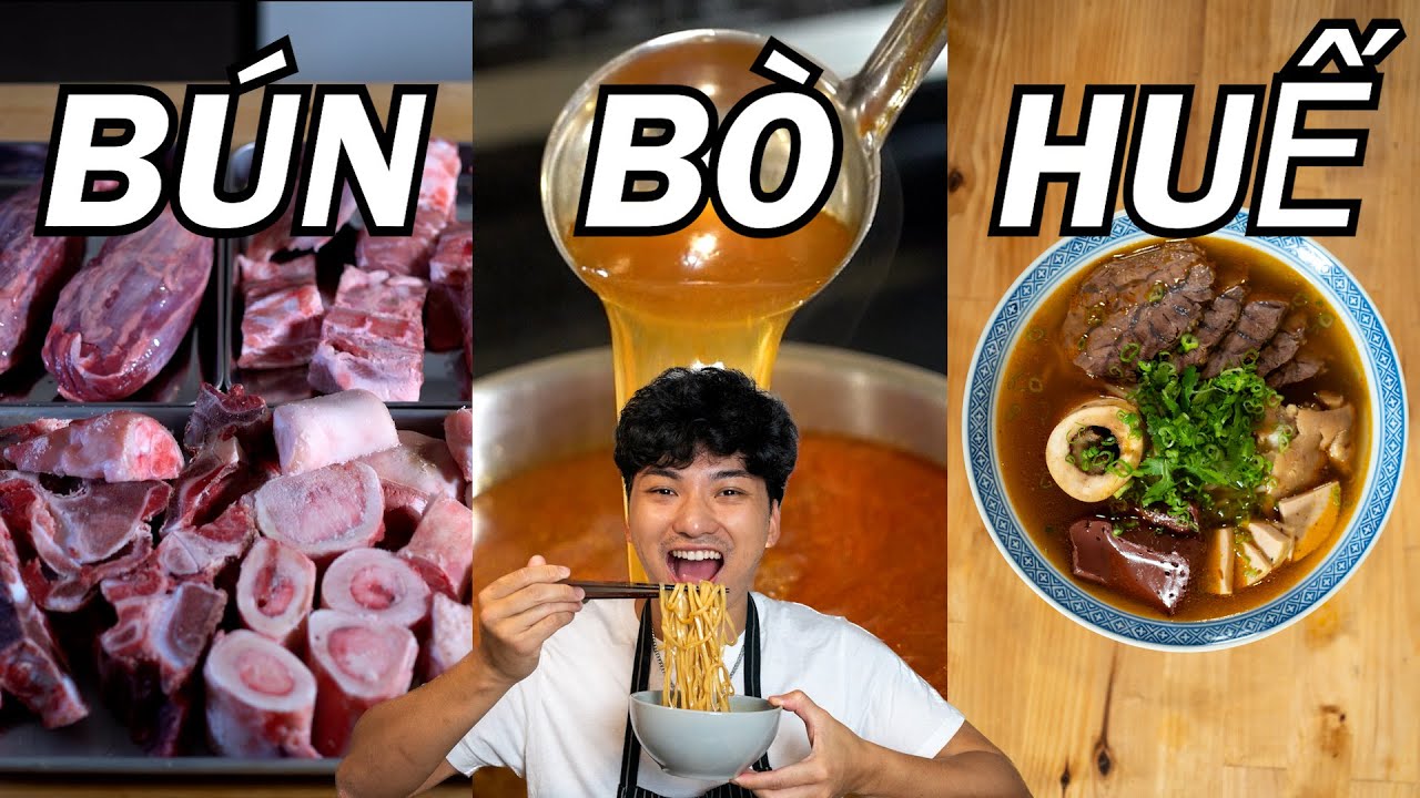 How to make Bun Bo Hue | Vietnamese Spicy Beef Noodle Soup - YouTube