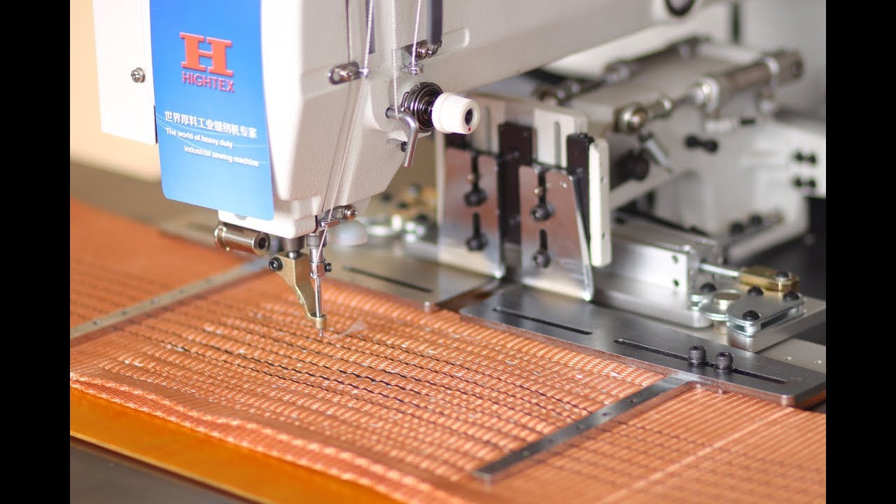 High speed automatic lifting slings sewing machine - YouTube