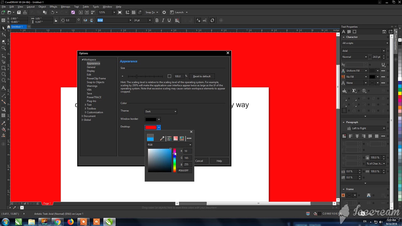 change coreldraw x8, x9 theme in quick and very easy - YouTube
