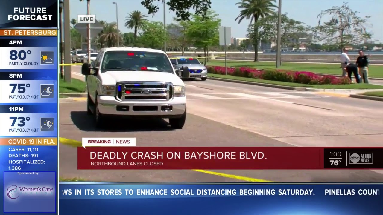 Police Investigate Deadly Accident On Bayshore Boulevard Youtube