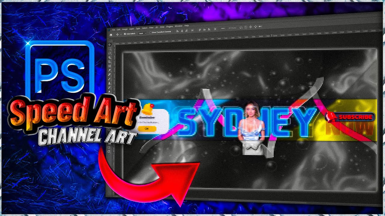 Sydney Sweeney Channel Art Secret in 7 minutes | Speed Art - YouTube