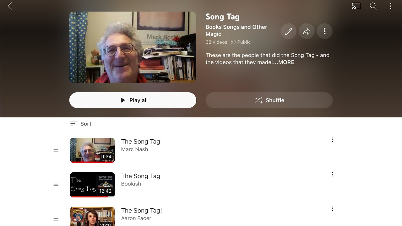 Song tag reflection and playlist mention - YouTube