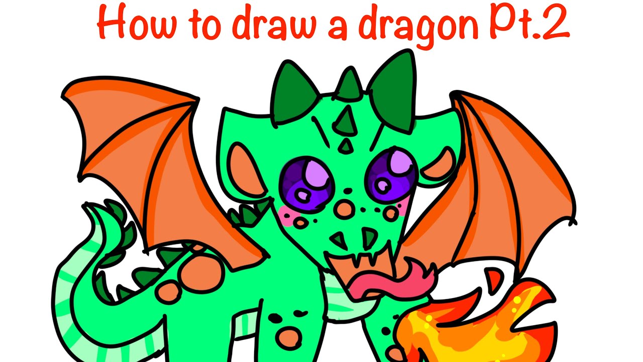 How draw a dragon(Pt.2) - YouTube