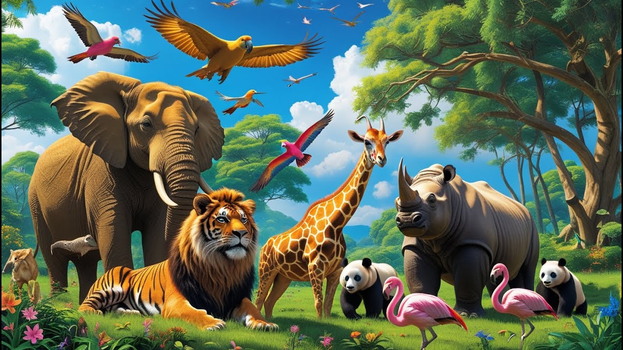 Happy Moments of Animals Around Us: Tigers, Rhinos, Elephants, Giraffes ...