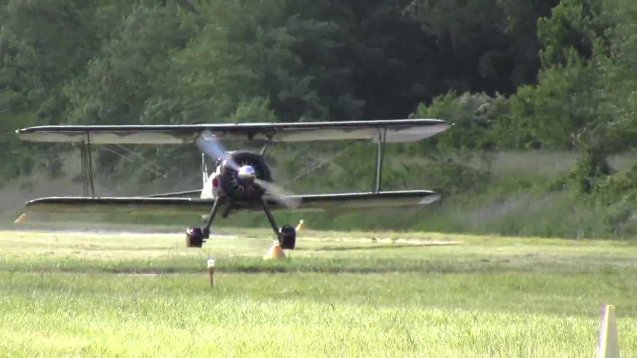 Stearman BiPlane take off/landing - YouTube