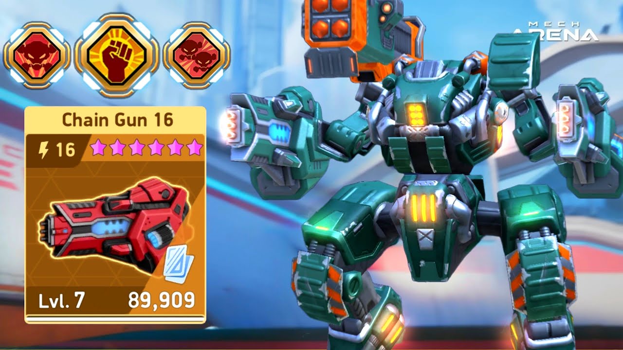 Let's Unlock New Chaingun 16 + Onyx Explosive Beast - Mech Arena - YouTube