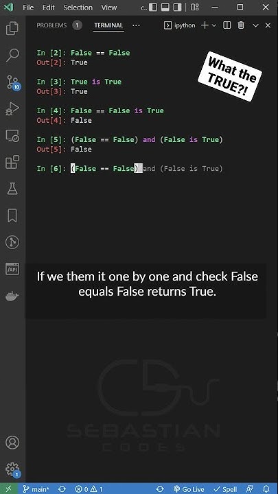 True and False are the same in Python?! - YouTube