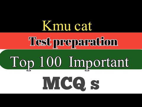 Kmu cat test preparation top 100 most important MCQs - YouTube