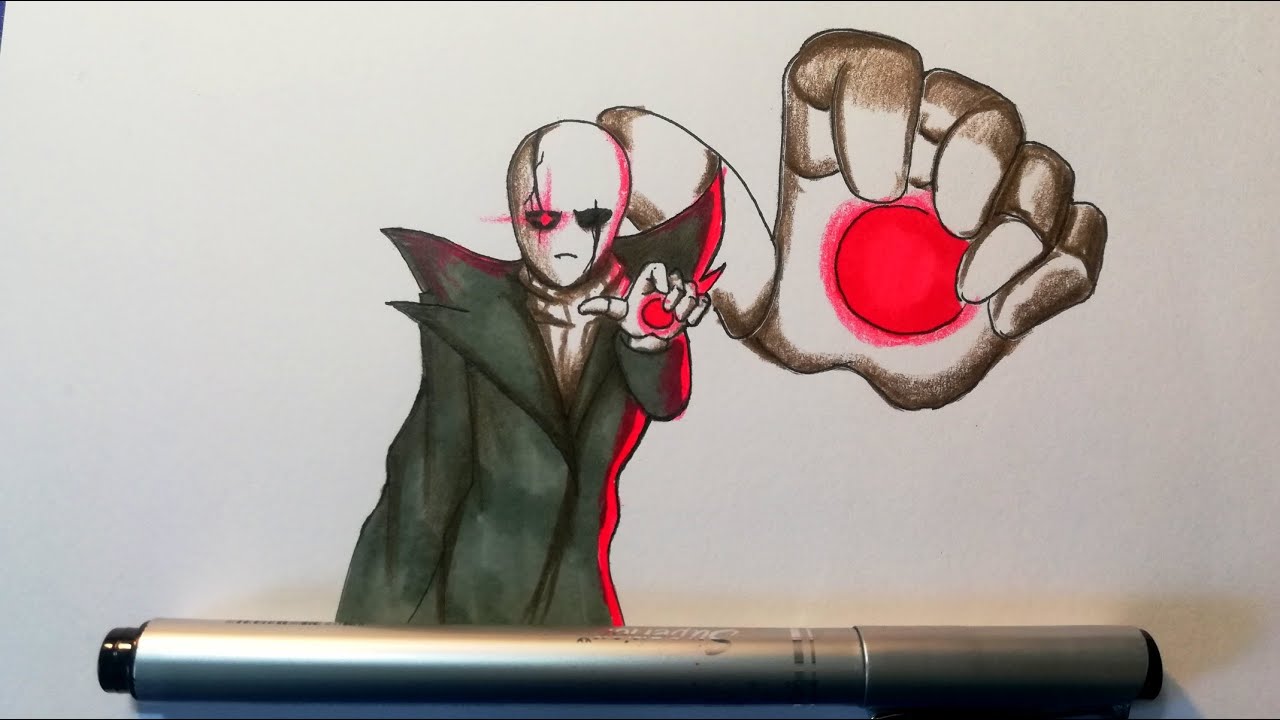 How to draw Sans, GlitchTale Gaster, Drawing Sans undertale easy - YouTube