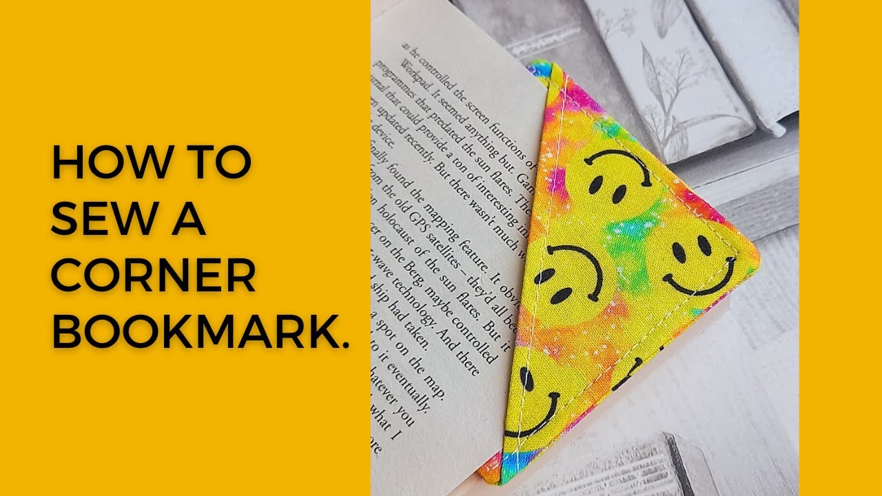 How to make a corner bookmark. Sewing tutorial for beginners. Sew to sell at markets. - YouTube