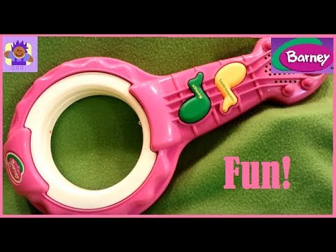 1997 Playskool Barney the purple dinosaur song magic banjo musical toy ...