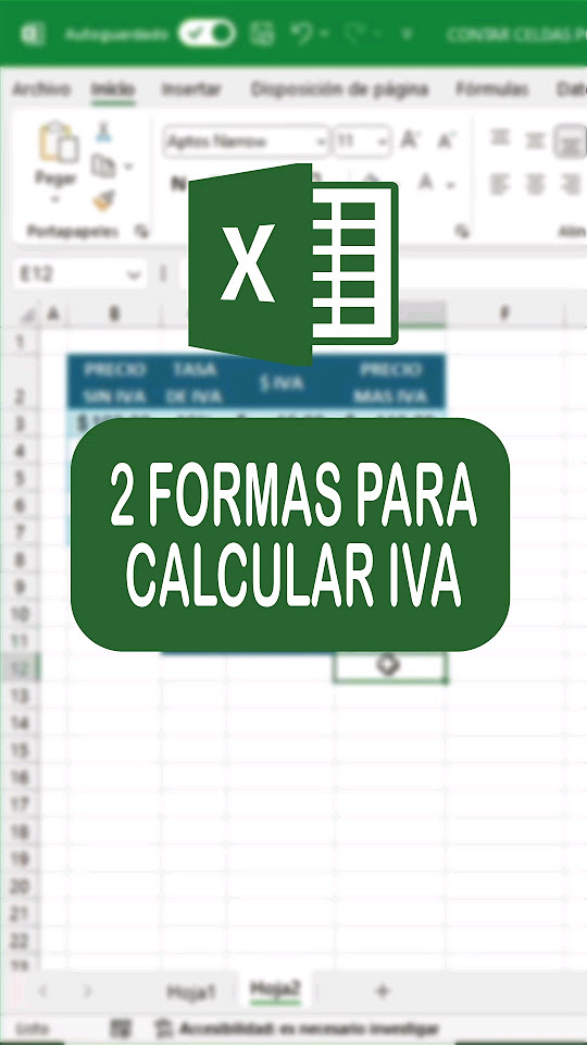 Como Calcular El Iva En Excel Excel Exceltips Exceltutorial Shorts Youtubeshorts Short