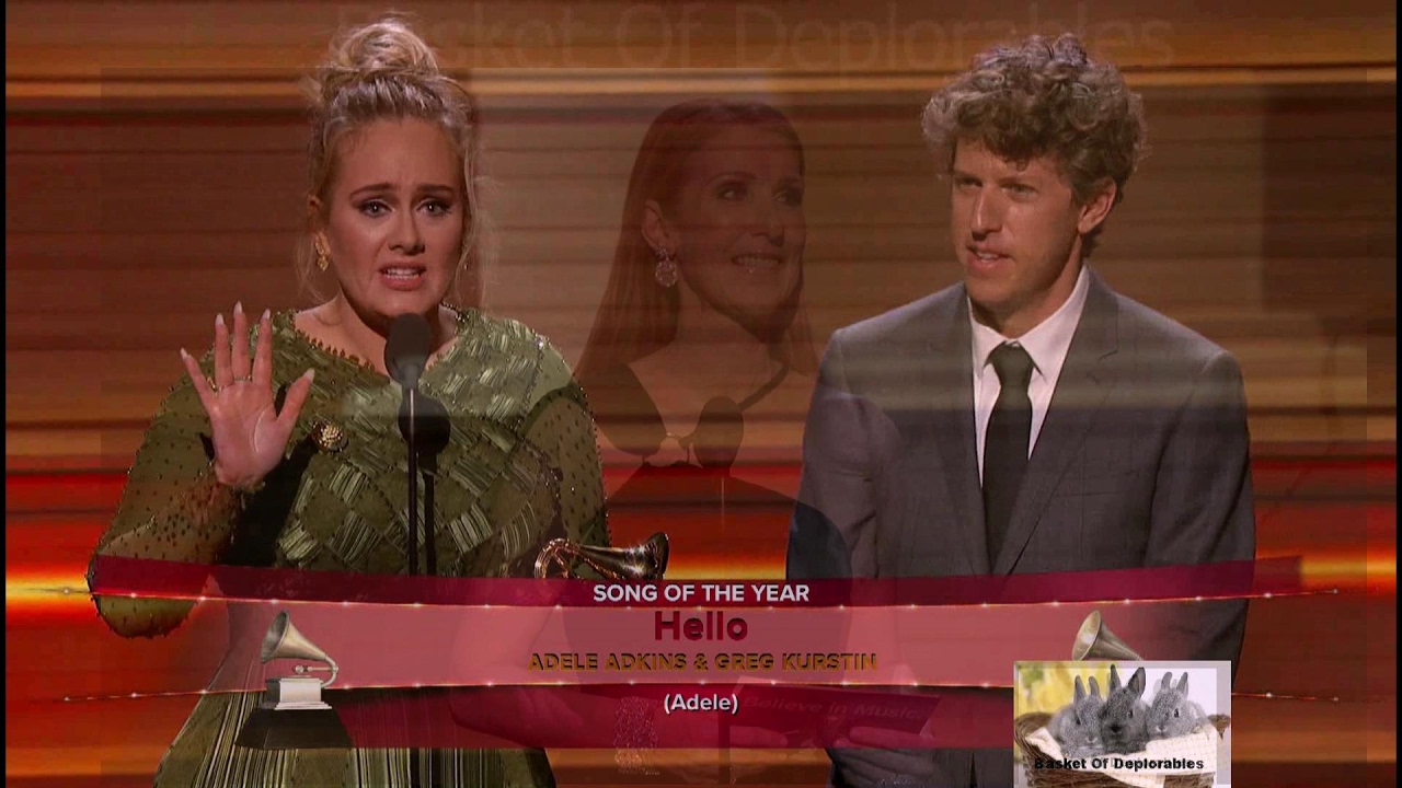 Adele Greg Kurstin Cut Off Acceptance Speech 59th Grammy Awards Hello ...
