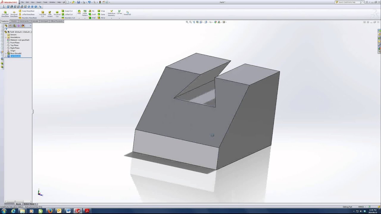 Solidworks Lesson 2 EX 1 10 - YouTube