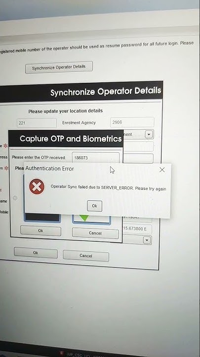 Operator Sync falied due to SERVER_ERROR Please try again 12/12/2021 se same problem - YouTube