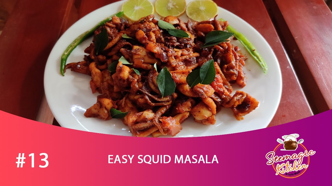 Easy Squid Recipe/Squid Masala/Spicy Koondal Recipe/How to Make Squid ...