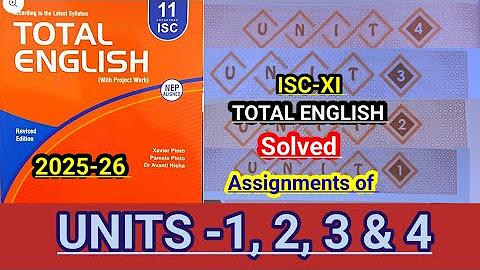 ISC-XI TOTAL ENGLISH SOLUTION 2025-26 (Class-11) - YouTube