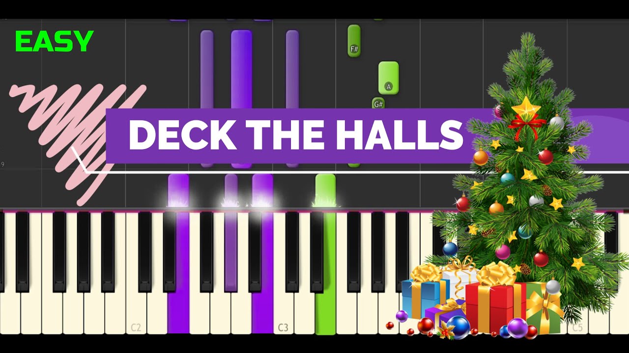 Deck The Halls - EASY Piano Tutorial - YouTube