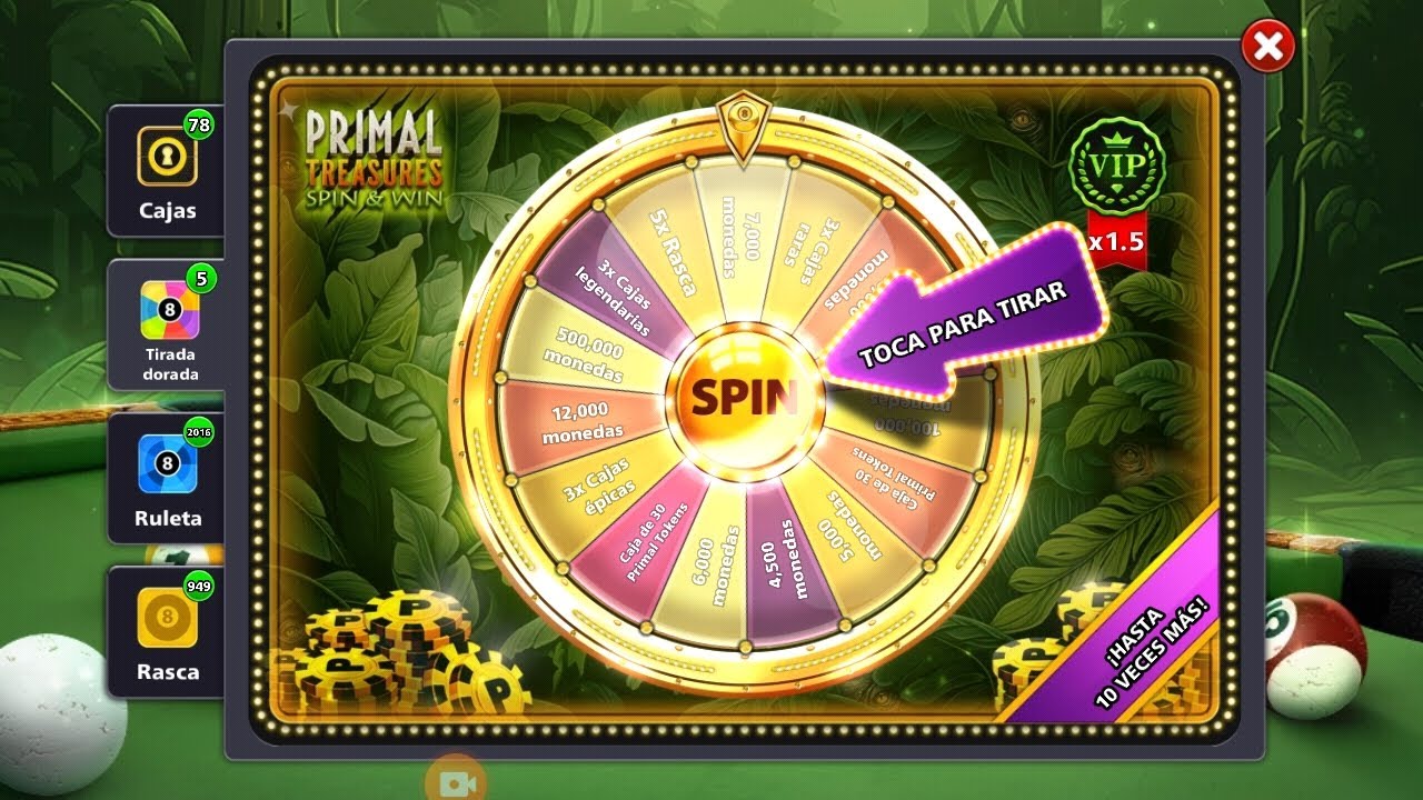 Golden Spin Primal Treasures Season (2023). 8 Ball Pool - YouTube