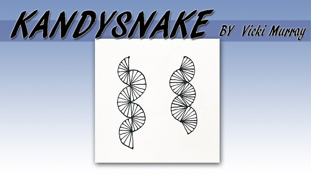 如何畫一般圖樣How to draw the Tangle Pattern KANDYSNAKE - YouTube