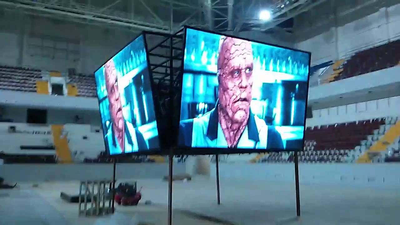 four sides indoor Stadium led screen - YouTube