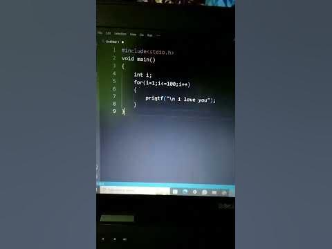 I love you print in c programming language#shorts - YouTube