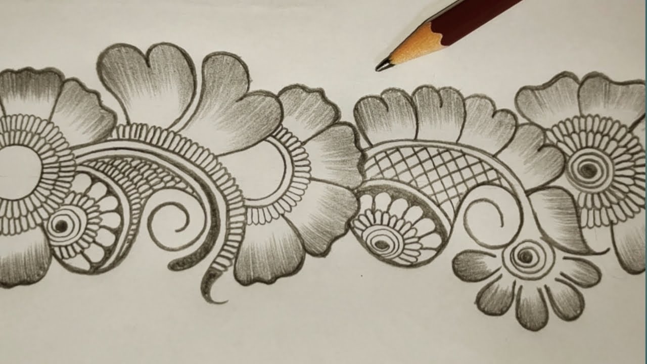 Pencil mehndi design Arabic | mehandi design 2024 | pencil mehndi ...