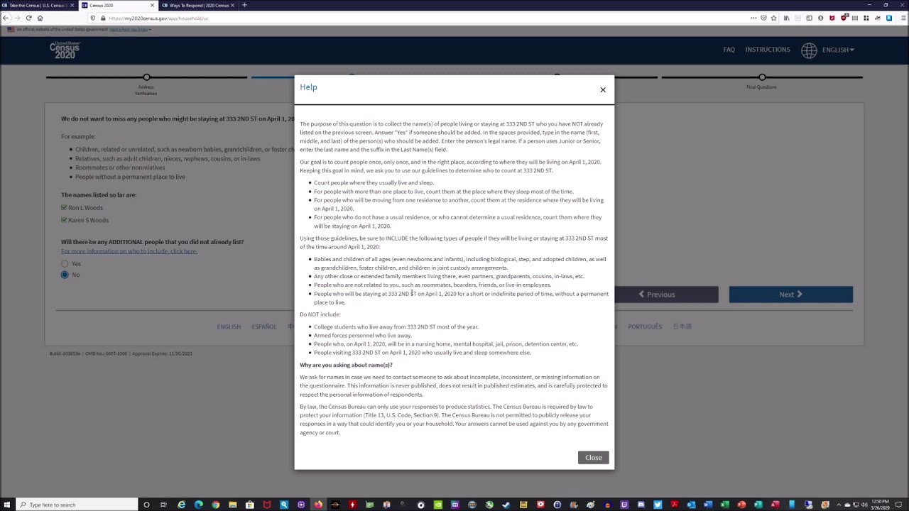2020 Census Tutorial - YouTube
