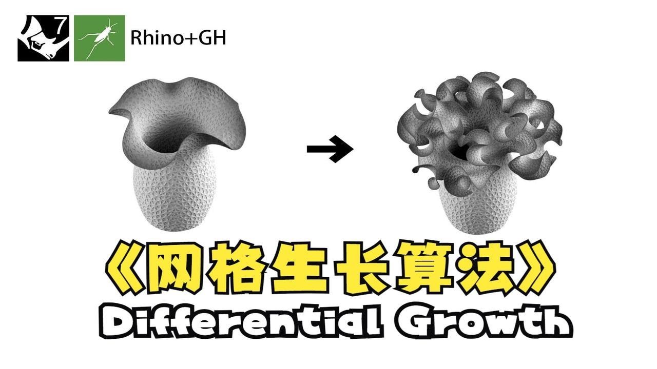 几何算法与设计03_网格生长算法_Differential_Mesh_Growth - YouTube