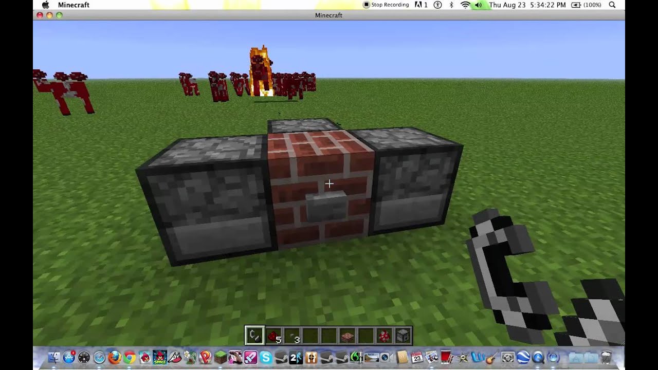How to shoot fire in minecraft - YouTube
