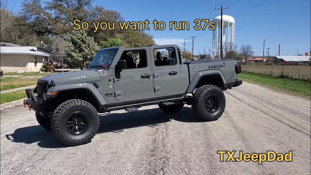 So you want to run 37s on your Jeep Gladiator ?? - YouTube