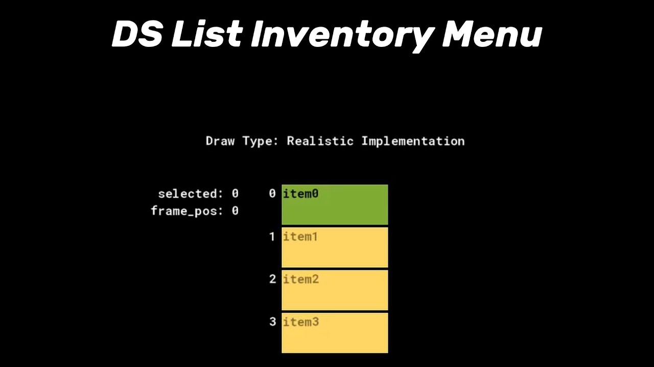 Game Making Made Simple: DS List Inventory Menu - YouTube