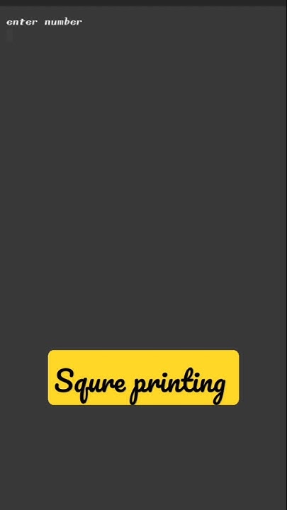 any number square printing in c language coding #shortfeed #btech #shorts - YouTube
