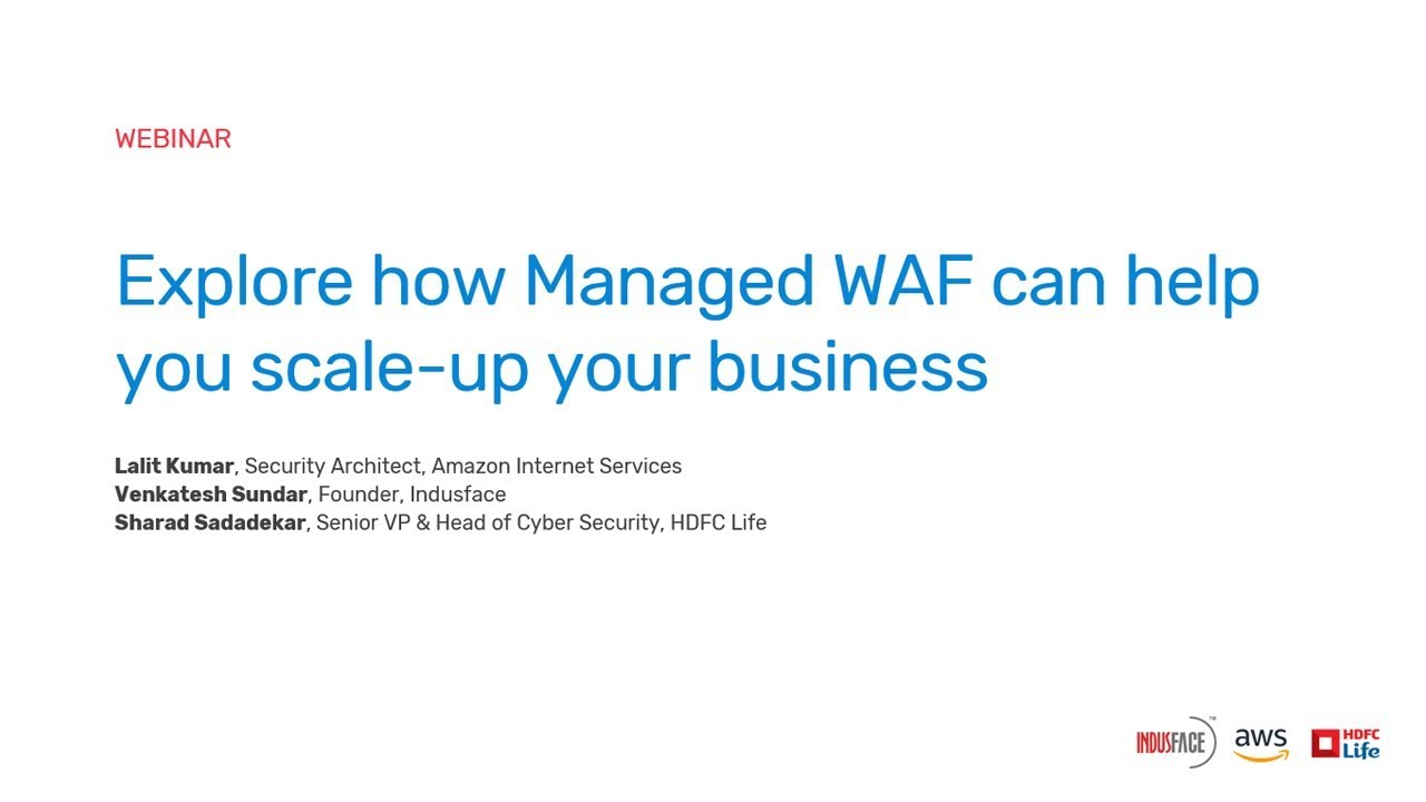 Webinar - Explore How Managed WAF Can Help You Scale Up Your Business ...
