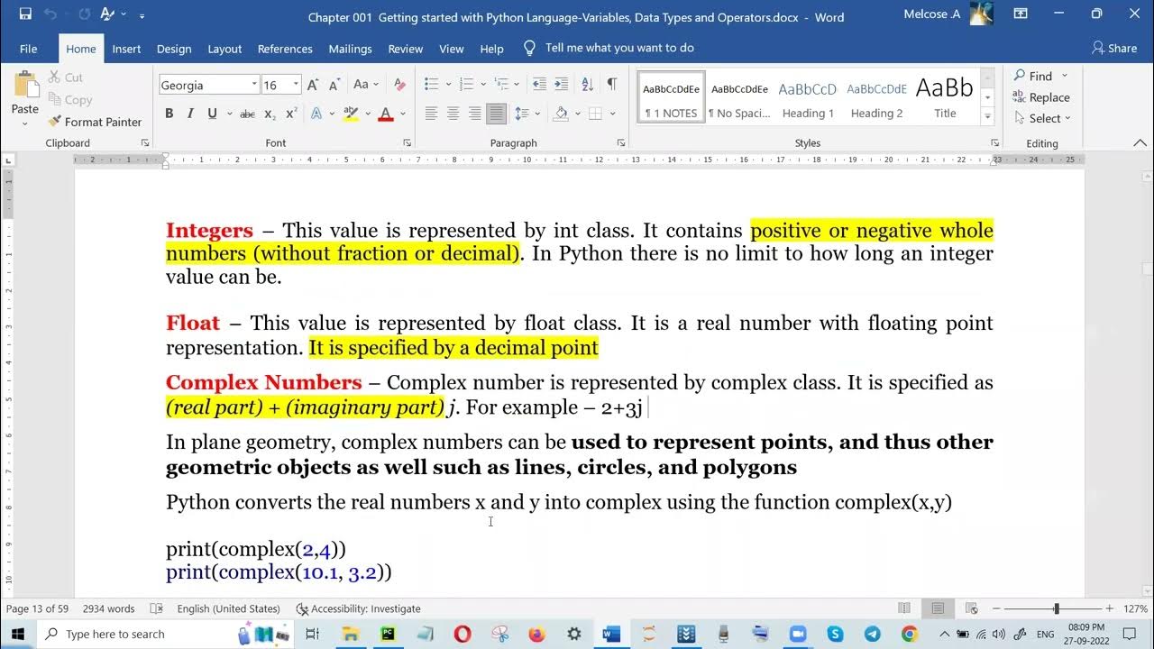 Day 2- Batch 3 - Python Language-Variables, Data Types and Operators ...