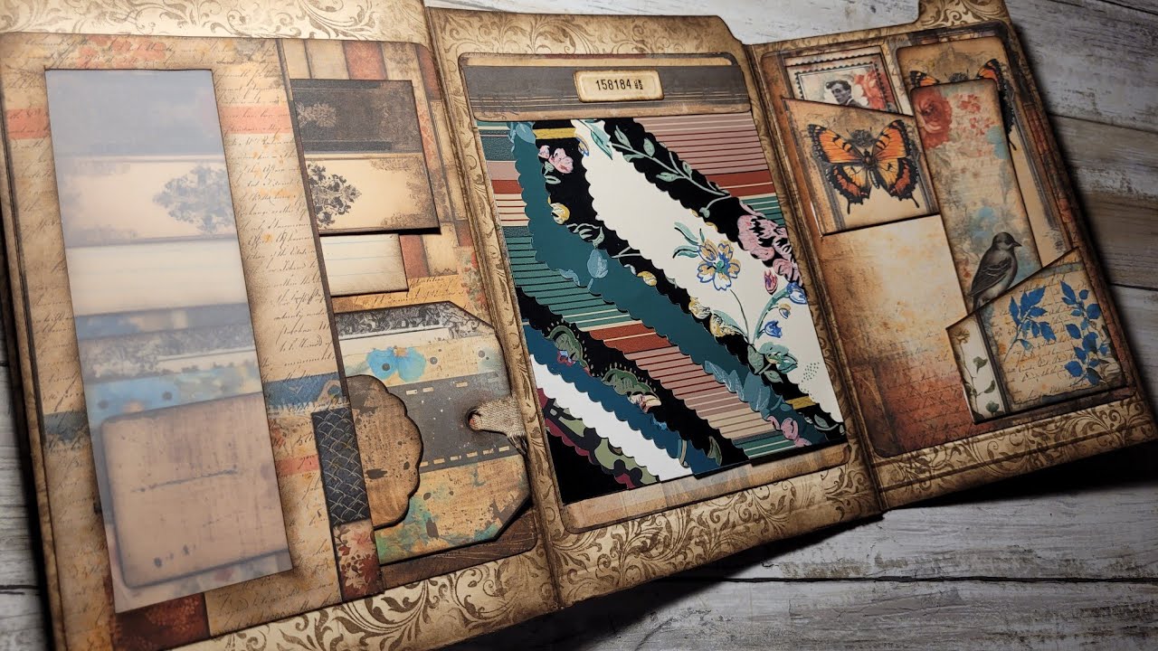 file folder journal - part 4 - using (red velvet ) digital journal kit ...