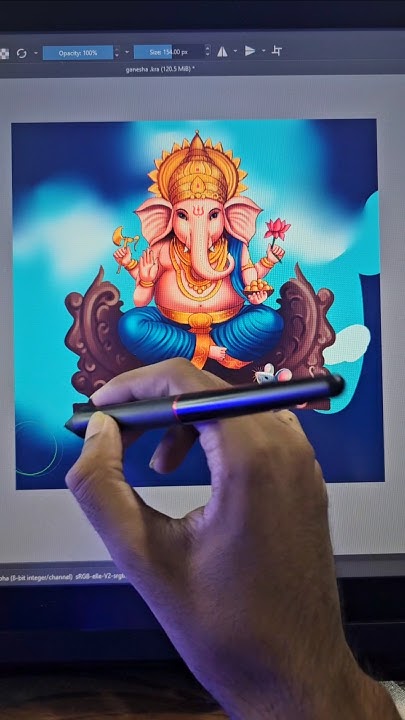 Lord Ganesha Painting 😍 : tutorial #shorts - YouTube