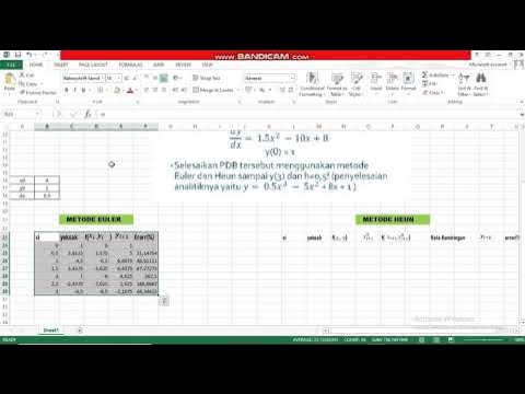 Solusi Persamaan Diferensial Biasa Metode Euler dan Heun Dengan EXCEL ...