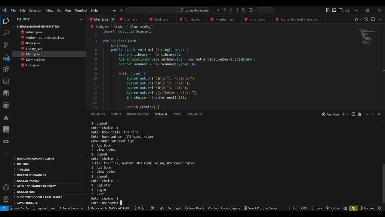 Library management system. || JAVA || #project .. - YouTube