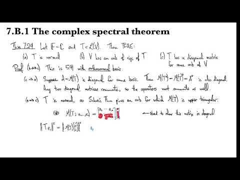 7.B.1 The complex spectral theorem - YouTube