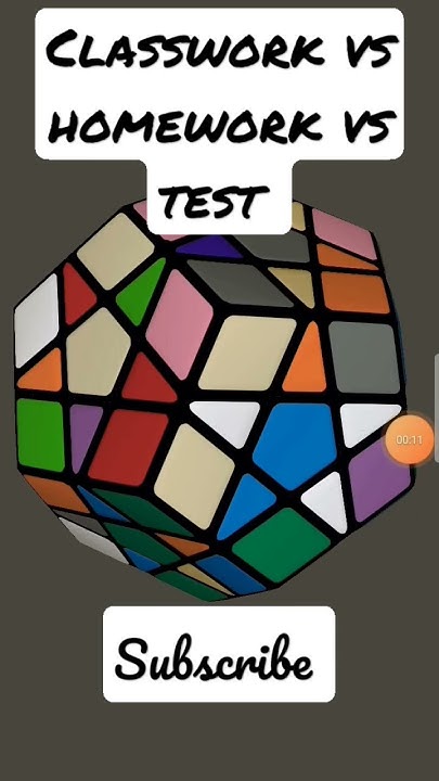 Classwork vs homework vs test #shorts #trending #puzzle #speedcubing # ...