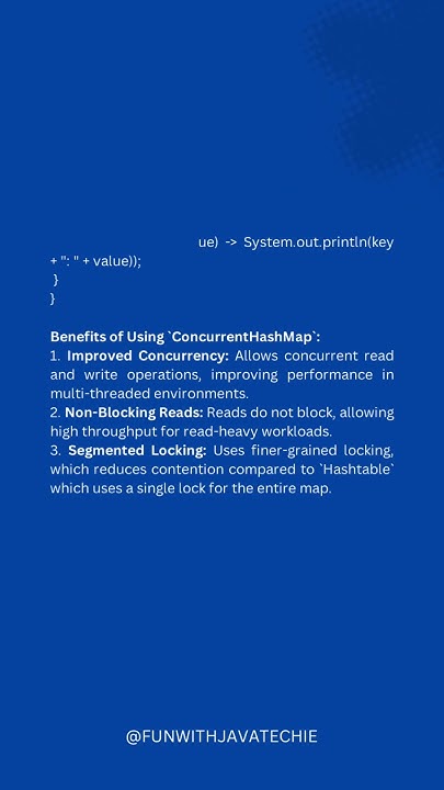 Java Tip Prefer `concurrenthashmap` Over `hashtable` For Thread Safe Maps Concurrency