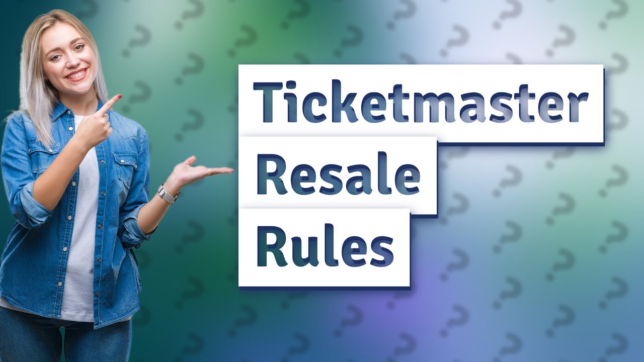 Can any tickets be resold on Ticketmaster? - YouTube