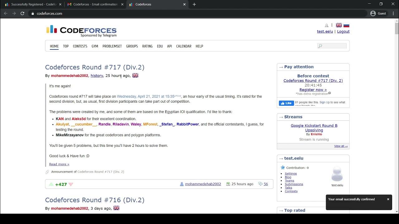 How to Create an account in Codeforces - YouTube