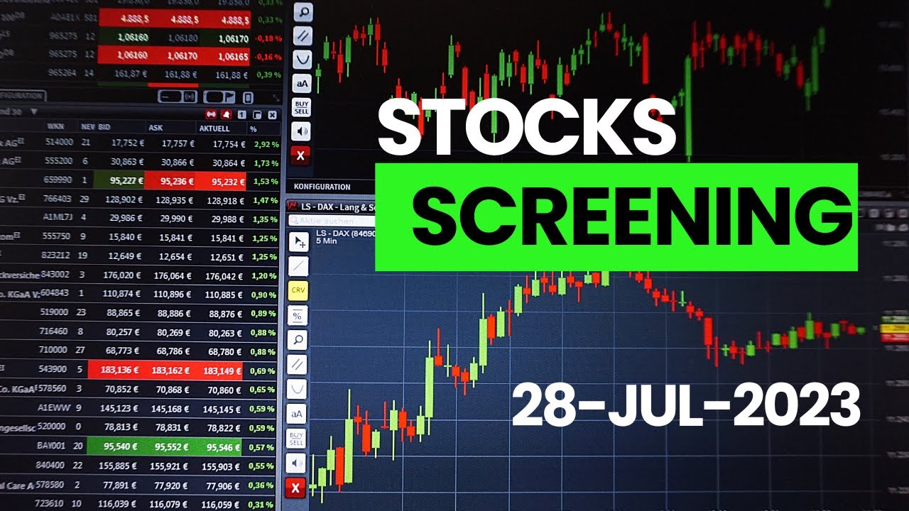 Stocks Screening 28-JUL-2023 | Stocks to Watch | Educational Video | # ...