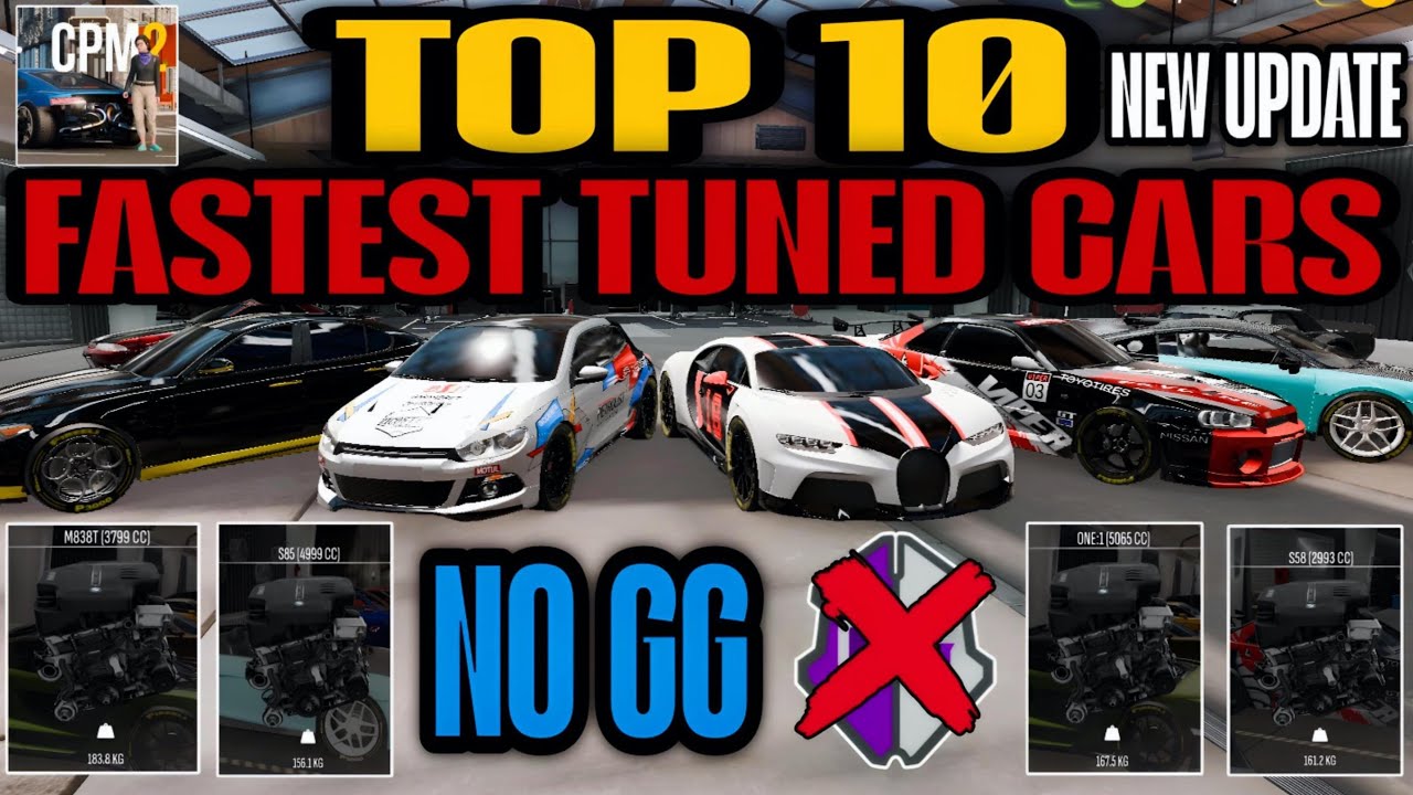 TOP 10 FASTEST TUNED CARS IN CAR PARKING MULTIPLAYER 2 (Without GG ...