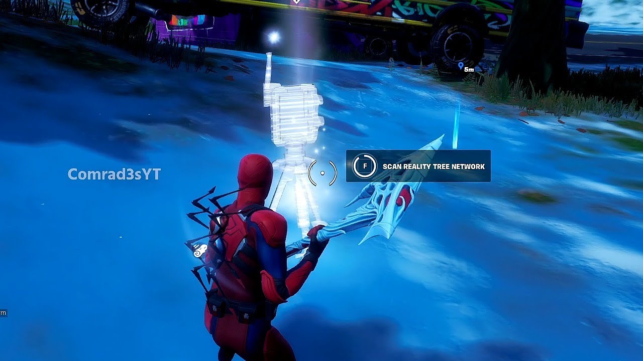 Scan the root between the Reality Tree and the Reality Bloom Fortnite ...
